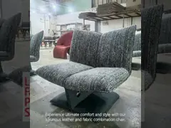 Luxurious Leather and Fabric Combination Chair Premium Comfort and Style
