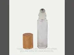 Bottiglia in vetro, 3 ml, 5 ml, 10 ml, 15 ml, con nastro adesivo per oli essenziali, Bottiglia con profumo trasparente, in acciaio inossidabile