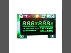 China Display LCD de pantalla negra con luz de fondo esmeralda en venta