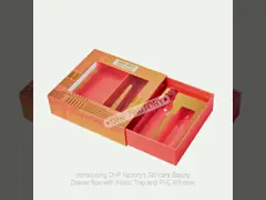 Cina Scatole di imballaggio per la cura della pelle Scatole di prodotti cosmetici con vassoio di plastica e finestra in PVC in vendita