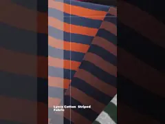 China 185gsm 95 Cotton 5 Spandex Fabric Soft Striped Knit Lycra Undershirt Cloth for sale