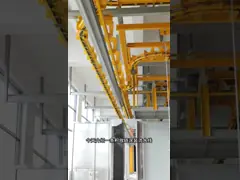 China Metallic Item Industrial Overhead Conveyor System Coating Solution For Oversized Products for sale