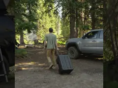 V5 Rugged Outdoor Camping Storage Box 125L Con Disegno Interlocking