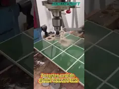 China 8PC Tungsten Carbide Gritted Hole Saw Kit with 25mm Cutting Depth and 92HRC Hardness for Industrial Drilling for sale