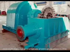 China Single Or Multi-Jet Runner Type Water Jet Turbine with Inlet Pressure 1-20 Bar for sale