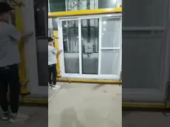 China White PVC UPVC Patio Sliding Door Exterior With Mosquito Net for sale