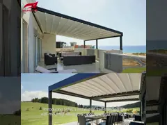 Installation Freestanding Or Wall-mounted Adjustable Canopy Pergola with PVC Sail Finishing