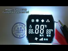 China Octagon VA LCD Display Black Background 2 Digit 7 Segment Display for sale