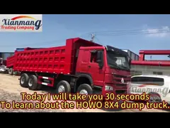 50 τόνων 12 τροχών Sinotruk Dump Truck Χρησιμοποιημένο Howo 371 375 420 HP Τρακ 8X4 Κόκκινο