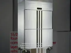 China D1.3L4 4-Door Commercial Chiller Freezer 1380x700x1938mm with -18°C Temperature Range for sale