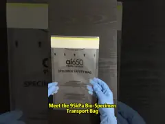 China High-Pressure 95kPa Transparent Specimen Bags Industrial Strength Durable Design For Bio Samples And Hazardous Materials for sale