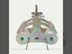 China 25KN Two Wheel Cable Pulley 180mm Wheel Diameter Cable Rollers for sale