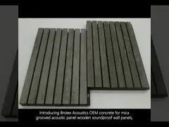 China OEM Concrete Formica Grooved Acoustic Panel Wooden Soundproof Wall Panels for sale