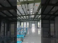 China Industrial Small HVLS Fan 0.4 KW PMSM Ceiling Fans No Oil Change for sale