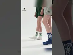 China Anti Bacterial Ribbed Cotton Crew Socks Fashion Jacquard Youth Sports Socks for sale