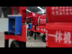 ミニコンクリートセメントミキサー 3.3 メートル長ナイロンコンベヤーベルト 1000L容量と建設