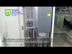 China Automation Artificial Grass Making Machine with 7200 × 1500 × 3000mm Dimension and 20 - 55 mm Yarn Height for Long Lasting Color for sale