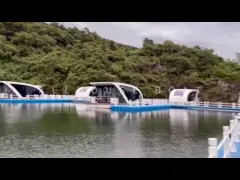 China 6 People Aluminum Hull Houseboat pontoon floating homes Custom Size for sale