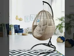 General Outdoor Furniture Hammock Swing Chair with Iron Tube Frame and Cotton Fabric