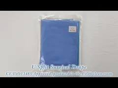 China Sterile Utility Disposable Surgical Drape U Impervious Split Drape PE Transparent for sale