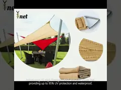 China High Strength HDPE Sun Sail Shade Net, Triangle and Square Type Shade Sails for Garden Patio for sale