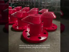 550T T Type Cast Iron HT200 Mooring Bollards Dolphin Cast Iron Mooring Bollards Boat Deck Bollards Yacht Bollard Stainless Steel Boat Bollards Ship's Bollard Painted Bitumen Marine Boat Ship Shore
