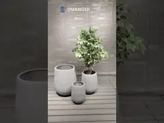 Smooth Surface Fiberclay Planter for Customed Plant Display Options