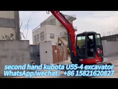 U55-4 Second Hand Kubota Excavators Kubota 5 Ton Digger With Crawler Chain
