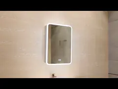 Double Door Anti-Fog Lighted Vanity Mirror Medicine Cabinet LED Touch Sensor Adjustable