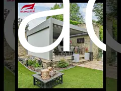 Wall-mounted/ Freestanding Motorized Aluminum Pergola Customized Size Waterproof Aluminium Pergola with Design