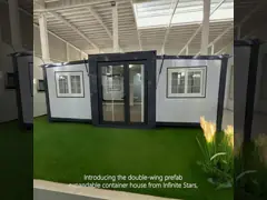 China Double Wing Prefab 40ft Expandable Container House Different Layout Options Easy Installation Transportation And Relocation for sale