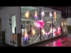 중국 P6 접착성 투명한 LED 디스플레이 알루미늄 소프트 PC 85% 높은 투명성 판매용