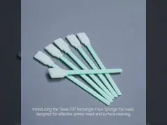 China Sterilization Non-sterile Industrial Foam Swabs 707-Type Lint-Free Rectangle Head For Sensitive Surface Cleaning Customize for sale