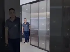 Customize Glass Kitchen Sliding Door Aluminum Alloy With Modern Style