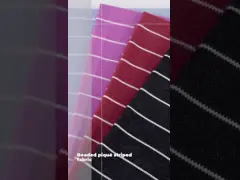 Pique Elasticity Wear Resistant Striped Cotton Fabric For Polo Shirt