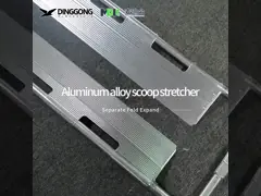 60mm Ospedale Pieghevole Scoop Stretcher carrello manuale potenza 180° regolabile