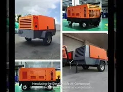 China Diesel Mobile Air Compressor  Water Cooling For Industrial for sale