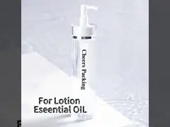 China 140ML PET Cosmetic Bottles For Lotion , Essential Oil With Pump Wholesale PET Cosmetic Bottles for sale