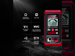 China HT123 Smart Digital Multimeter AC/DC Voltage Resistance Continuity Measurement Tester NCV Multimeter With Backlight for sale