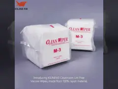 China Customized 25x25cm M-3 Cleanroom Lint-Free Nonwoven Wipes for Lens Cleaning Made of Polyester Material for sale