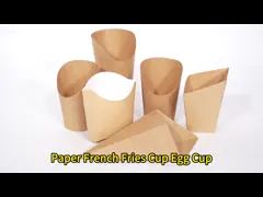 クラフト紙 フレンチフライカップ ファストフード 梱包容器 揚げ スナック 持ち帰りボックス