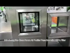 China AMBER Dynamic Laminar Flow Pass Box with HEPA/ULPA filtration with UV lamp for sale