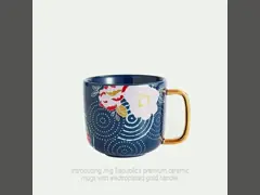 ストック カップ ゴールド ハンドル アジアン 華人 スタイル デカル セラミック カップ ハンドペイント ハンドル 恋人 ギフト