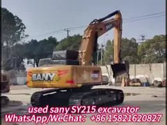 Used Sany SY215C Hydraulic Crawler Excavator User Friendly Operation