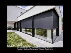 Max Size 6 M Width Rainproof Function Blackout Retractable Window Treatments Ready to Ship