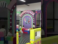 China Candy Theme Wallpaper Indoor Children Play Ground Kids Children Playground Indoor Zone Equipment for sale