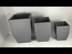 Matte Finish Blue Fiber Reinforced Planter with Drainage Holes