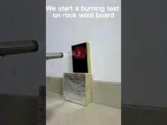 Fireproof test for rock wool board