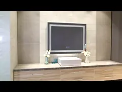 Wall Backlit Feature Rectangle Backlit Bath Light Mirror for Hotel ETL Certification