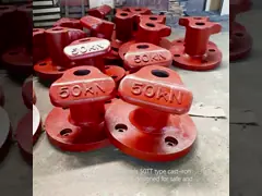 50T Tee Type Cast Iron HT200 Cross Bitt Bollard Port Bollard Dock Bollards Dock Bollards Stainless Steel Boat Bollards Maritime International Bollards Ship Mooring Bollard Polished Ship docking